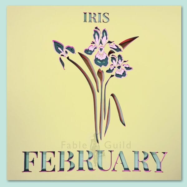 Birth Month Flower - February Iris - Fable & Guild