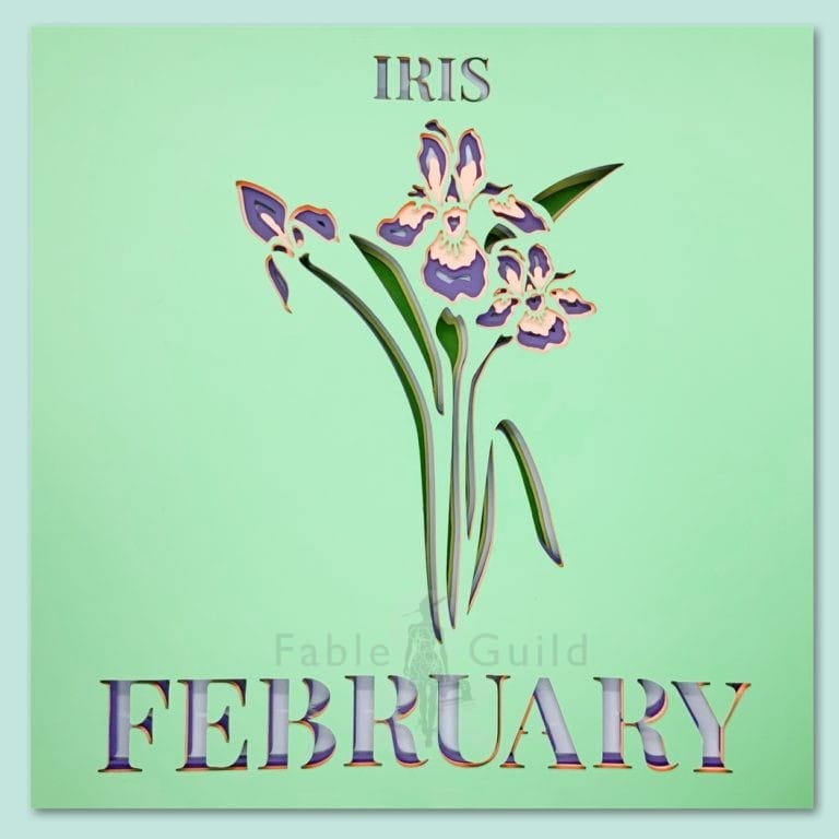 Birth Month Flower - February Iris - Fable & Guild