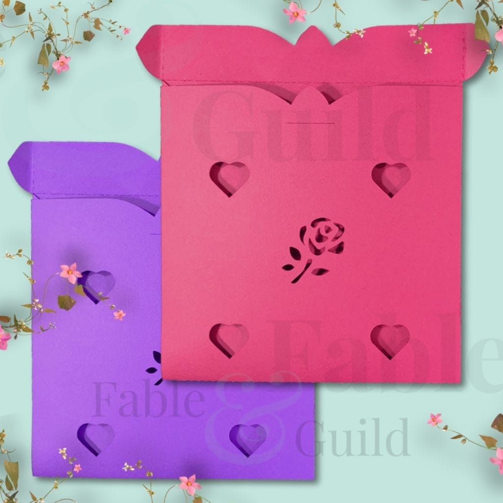 Chic My Heart My Rose Envelope Cut file 12 - Fable & Guild