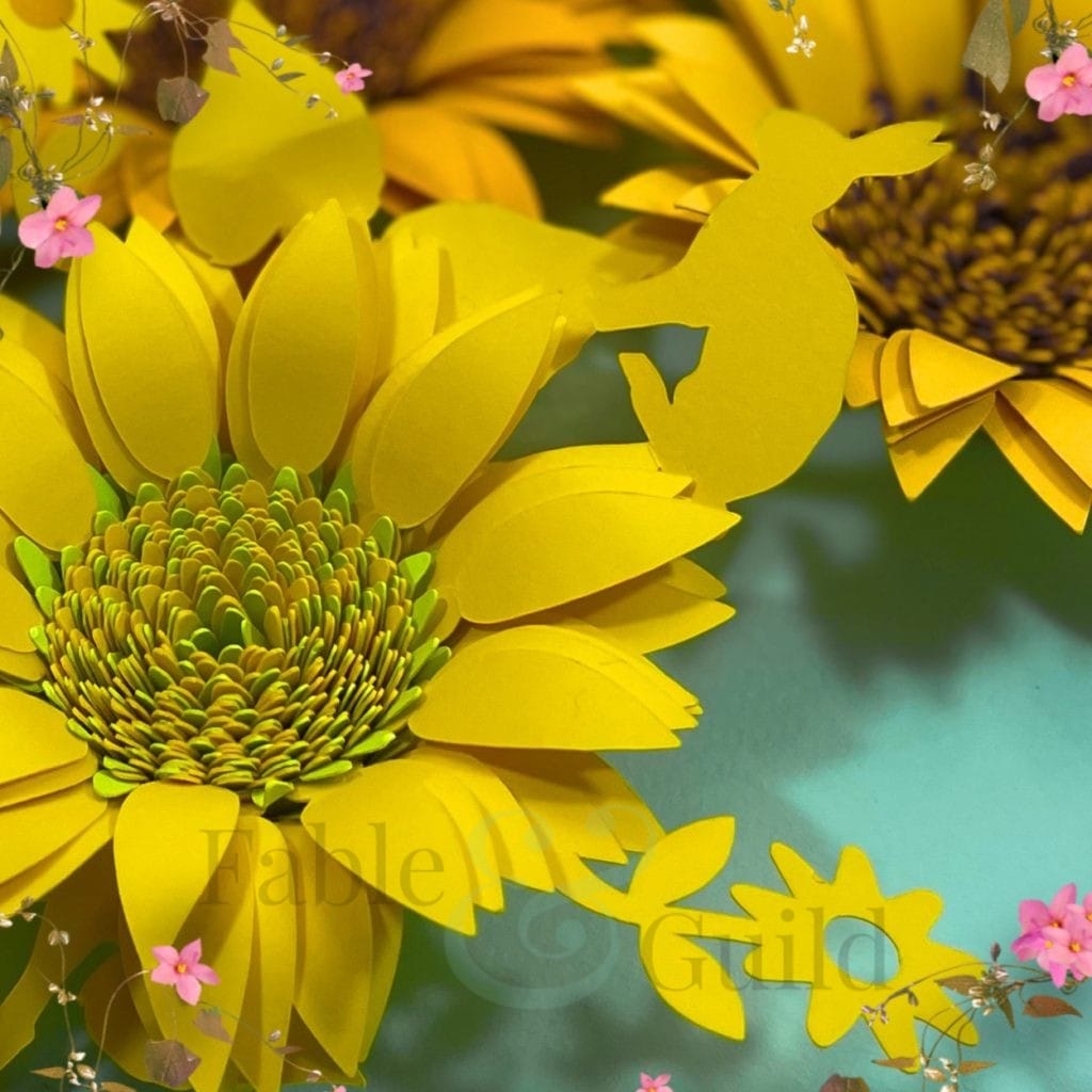 Easy 3D Rolled Paper Sunflower SVG Templates - Fable & Guild