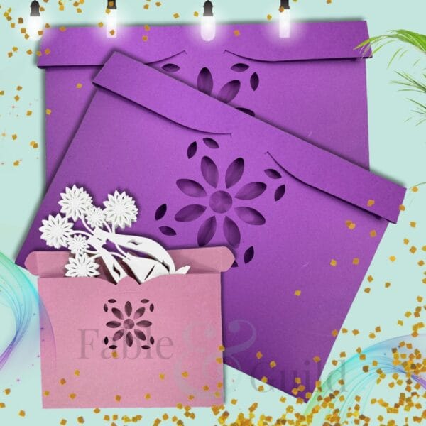 New Flower Envelope Template SVG Cut File 16 - Fable & Guild
