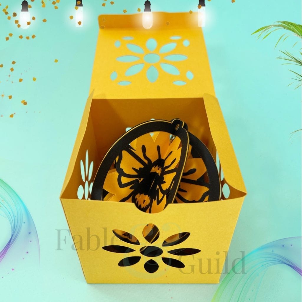 Best Square SVG Gift Box Template Cut File 3 - Fable & Guild