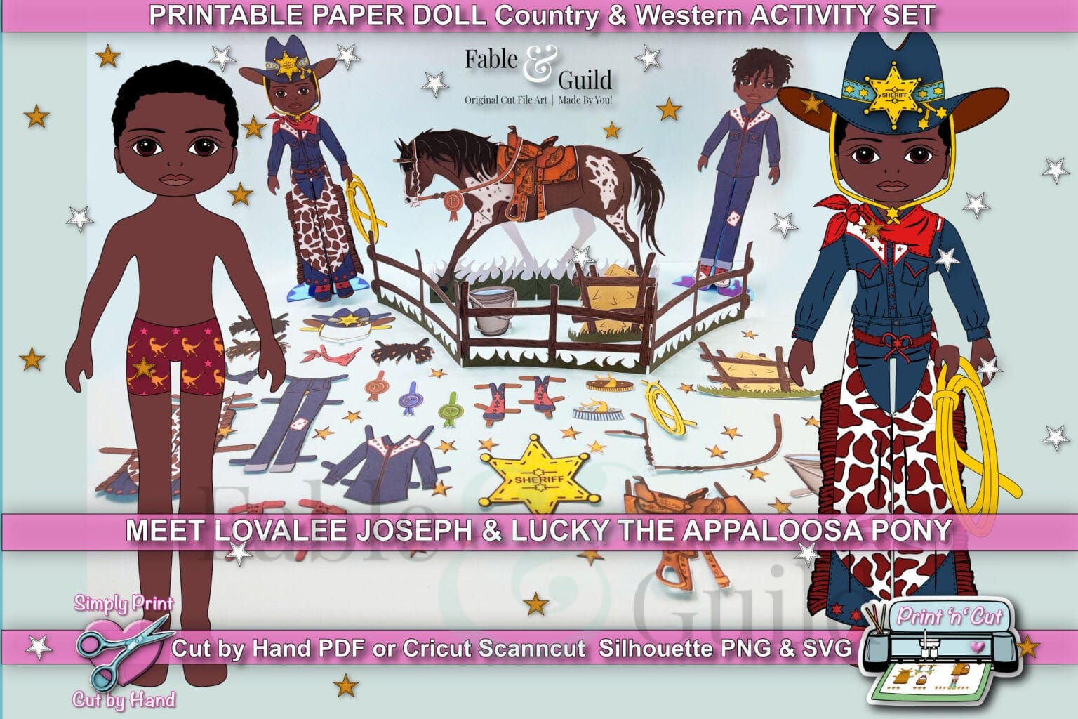 Playful boy DIY paper dolls kids activity - Fable & Guild