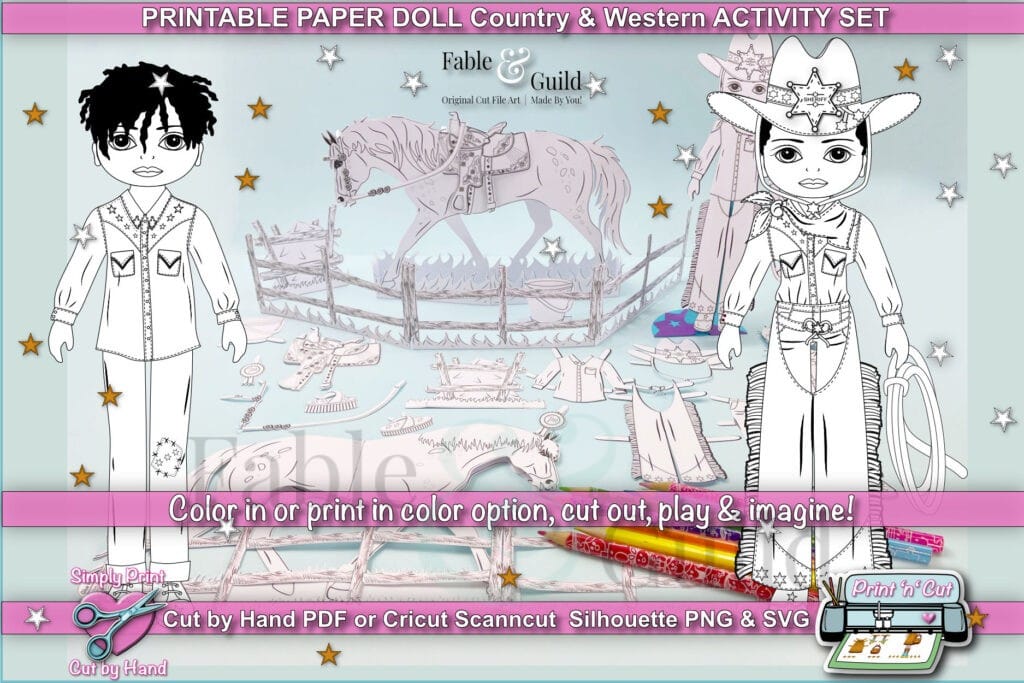 Playful boy DIY paper dolls kids activity - Fable & Guild