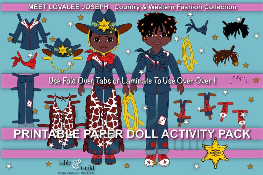 Playful boy DIY paper dolls kids activity - Fable & Guild